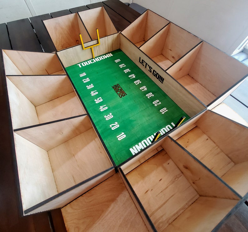 Football Snack Stadium SVG - Laser Cut Svg File - Football Stadium Tray ...