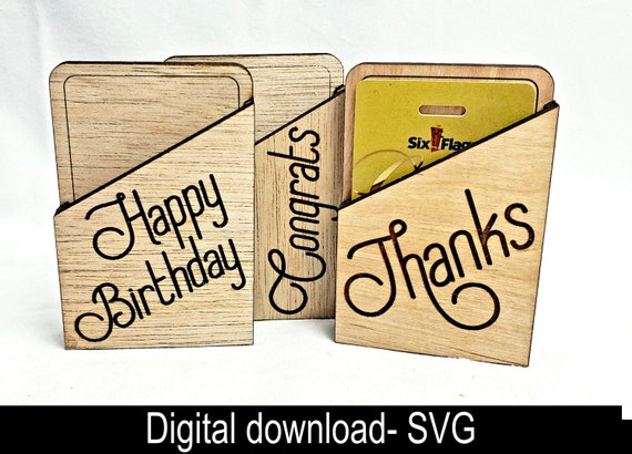 Gift Card Holder SVG File Digital Download Congrats - Etsy