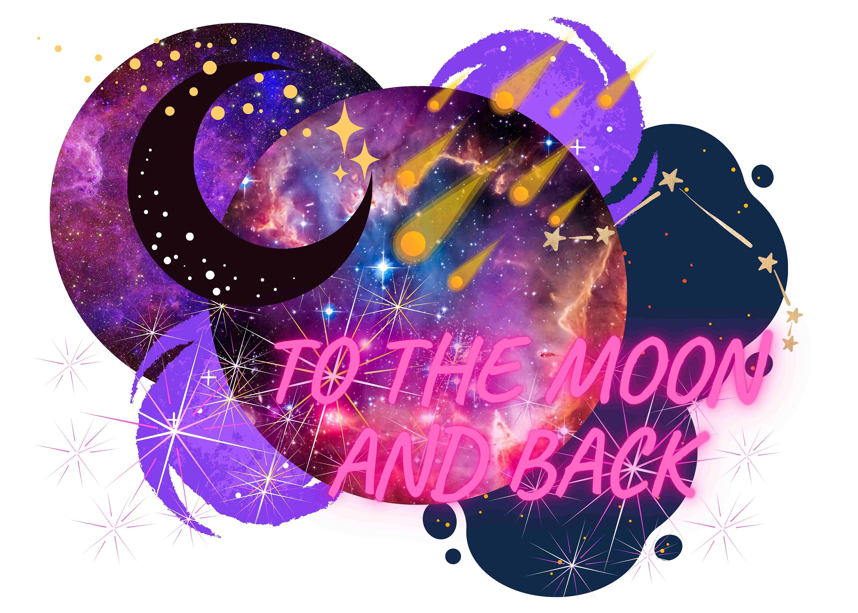 Galaxy PNG, to the Moon and Back, Galaxy Sublimation, Customizable PNG ...