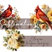 Red Cardinals and Yellow Roses PNG, Cardinal PNG, Roses PNG, 11 ...
