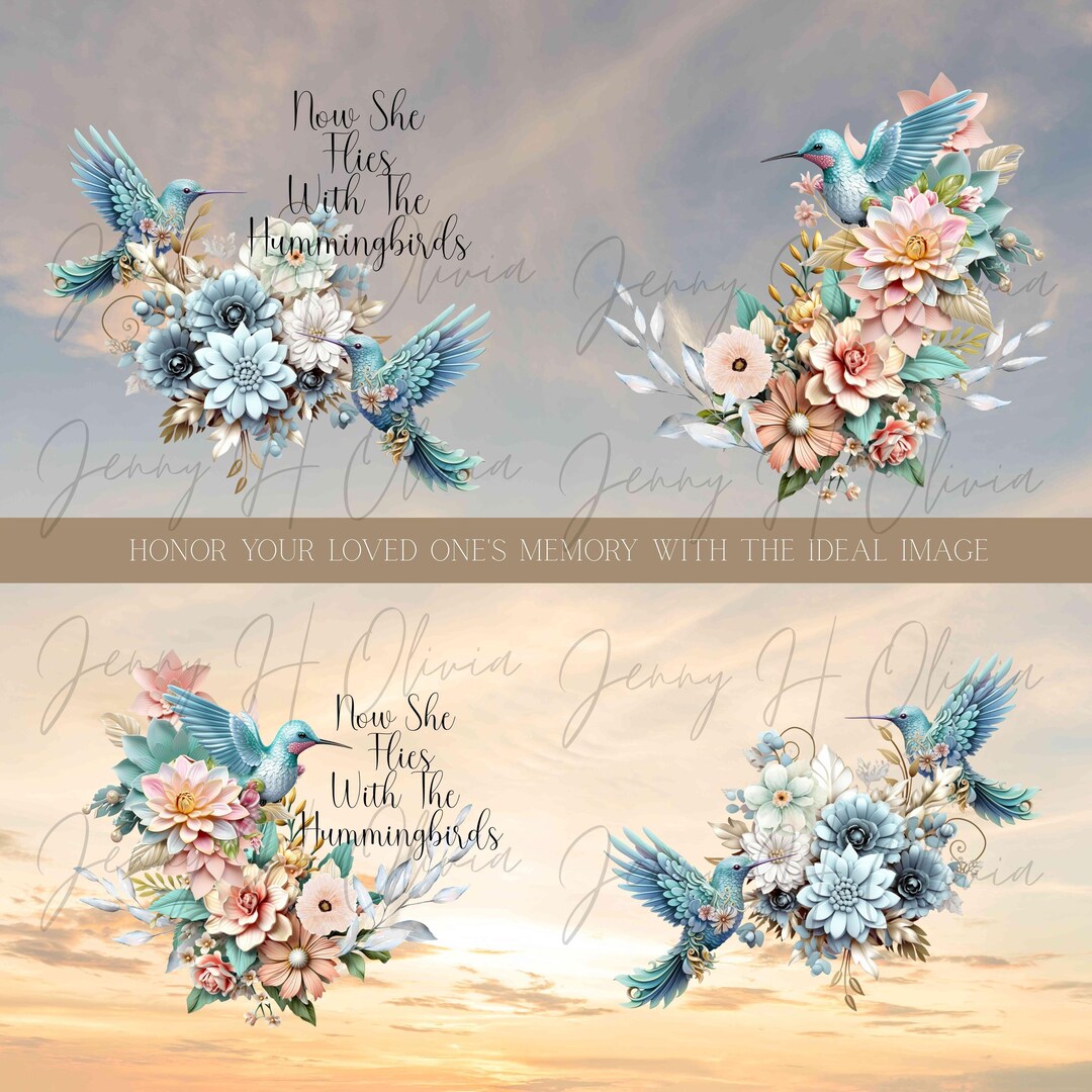 Hummingbird Memorial PNG | in Loving Memory Digital Download ...
