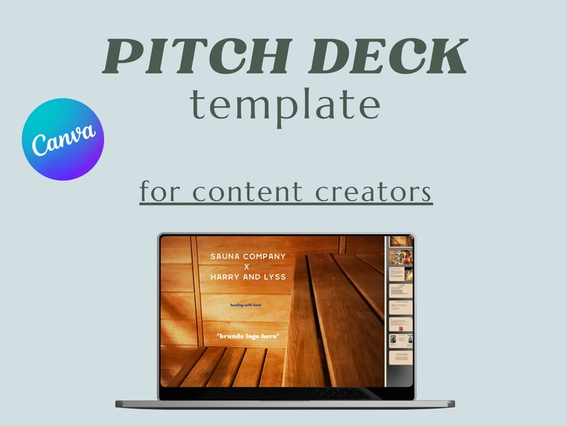 Pitch Deck Template | Content Creators - Etsy