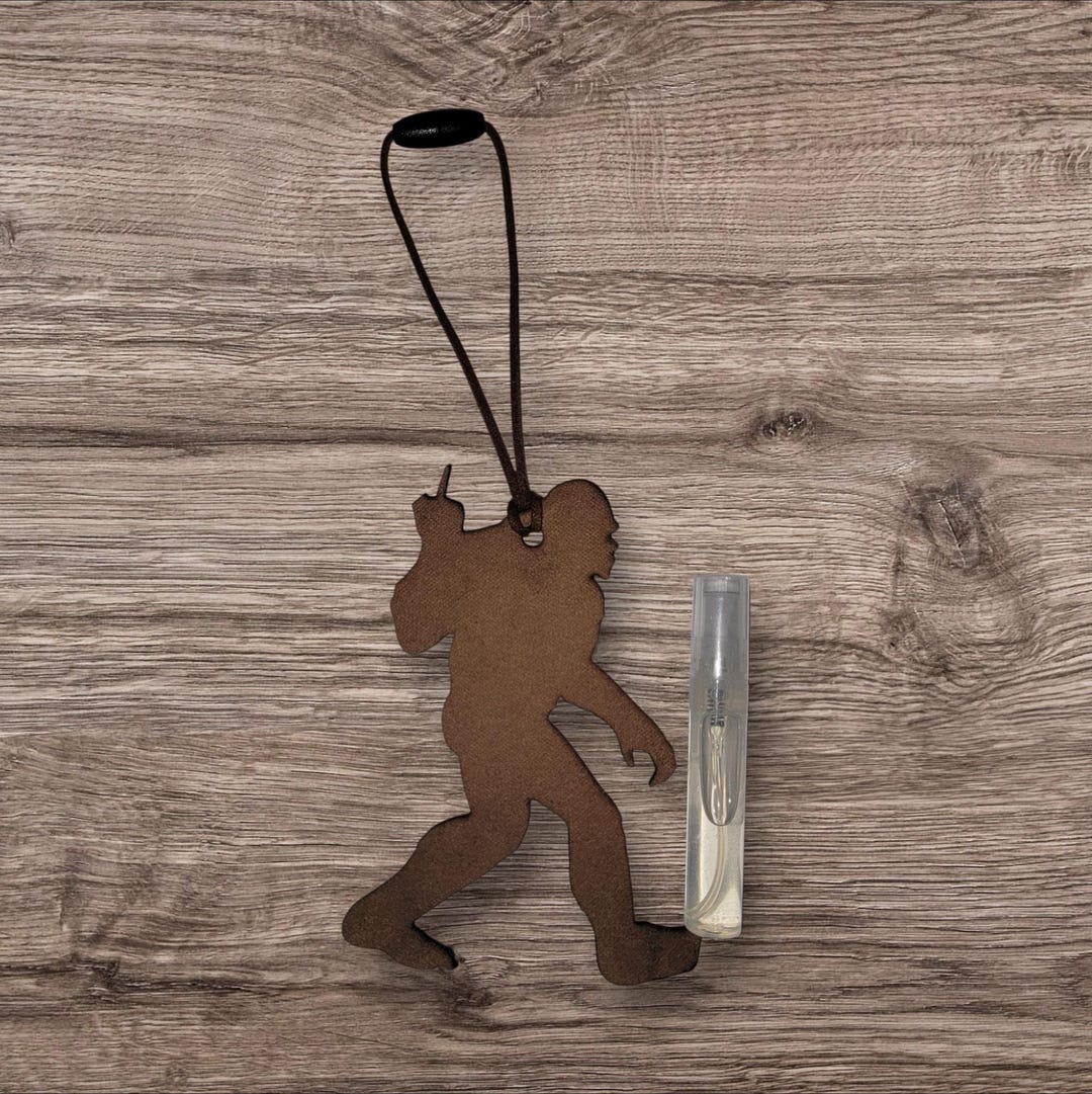 Bigfoot Middle Finger- Laser Cut Leather Freshie - Etsy