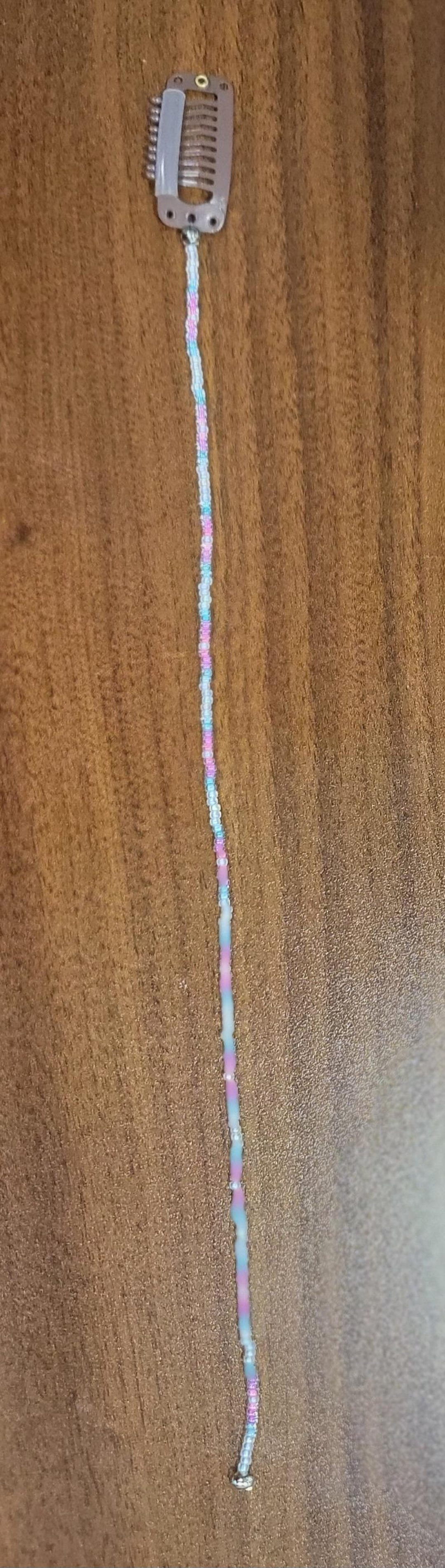 Beaded Strand Hair Clips Mermaid Colors - Etsy