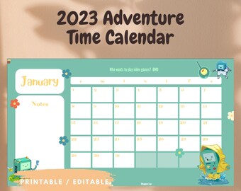 Adventure Time Calendar - Etsy