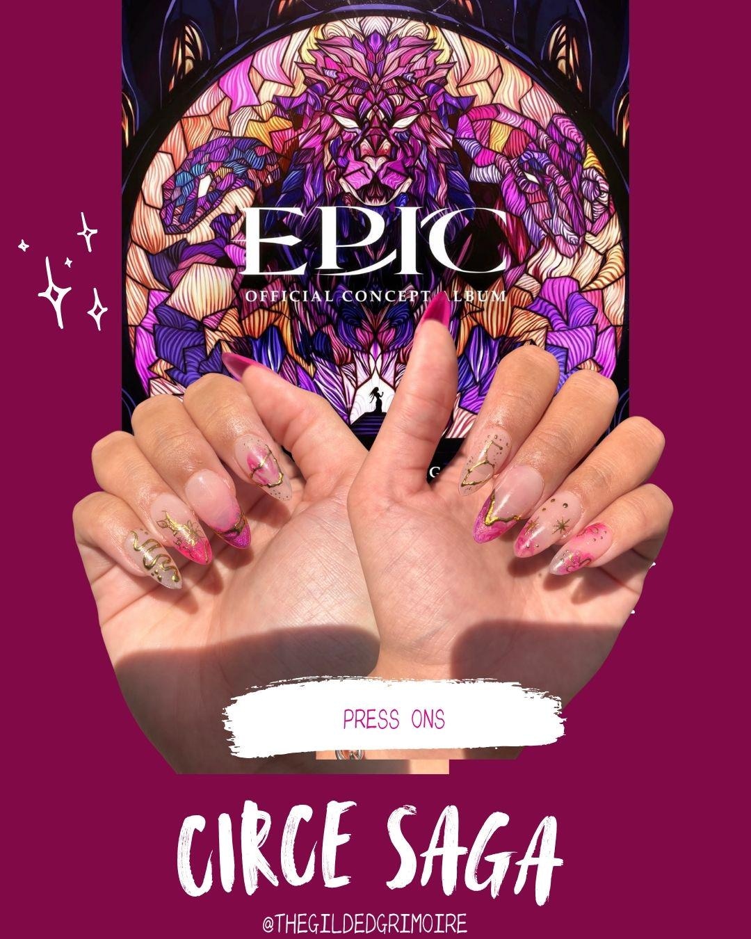 Circe Saga Nail Set – Epic the Musical Inspired Press on Nails | Custom ...