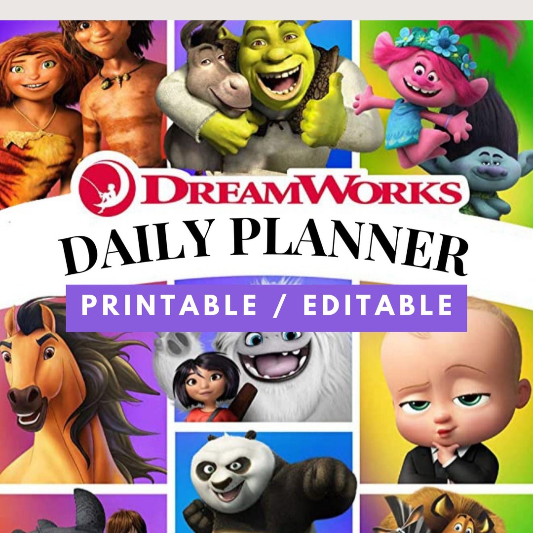 Dreamworks Daily Planner Digital/printable - Etsy