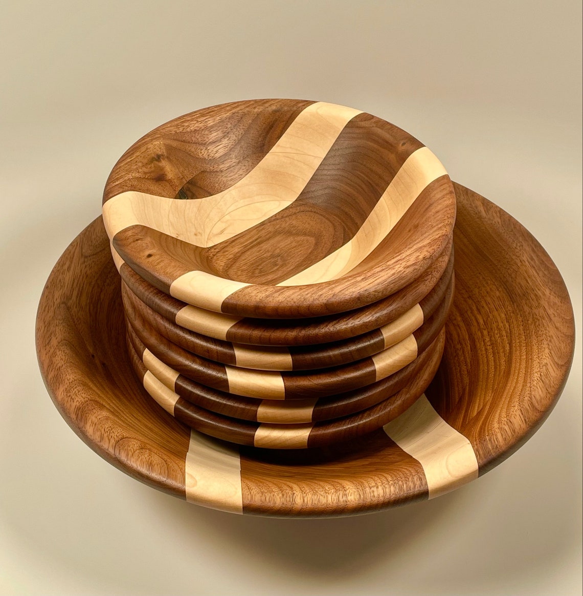 Large Salad Bowl. Beautifully Custom Made, Hand Turned. - Etsy