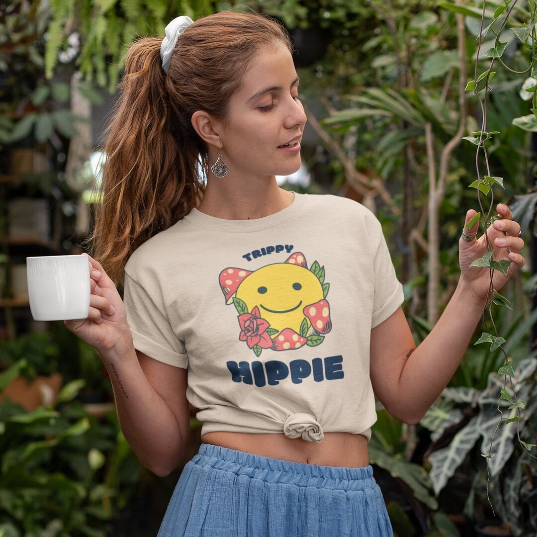 Trippy Hippie T-shirt, Boho T-shirt, Hippie T-shirt, Mushroom T-shirt ...