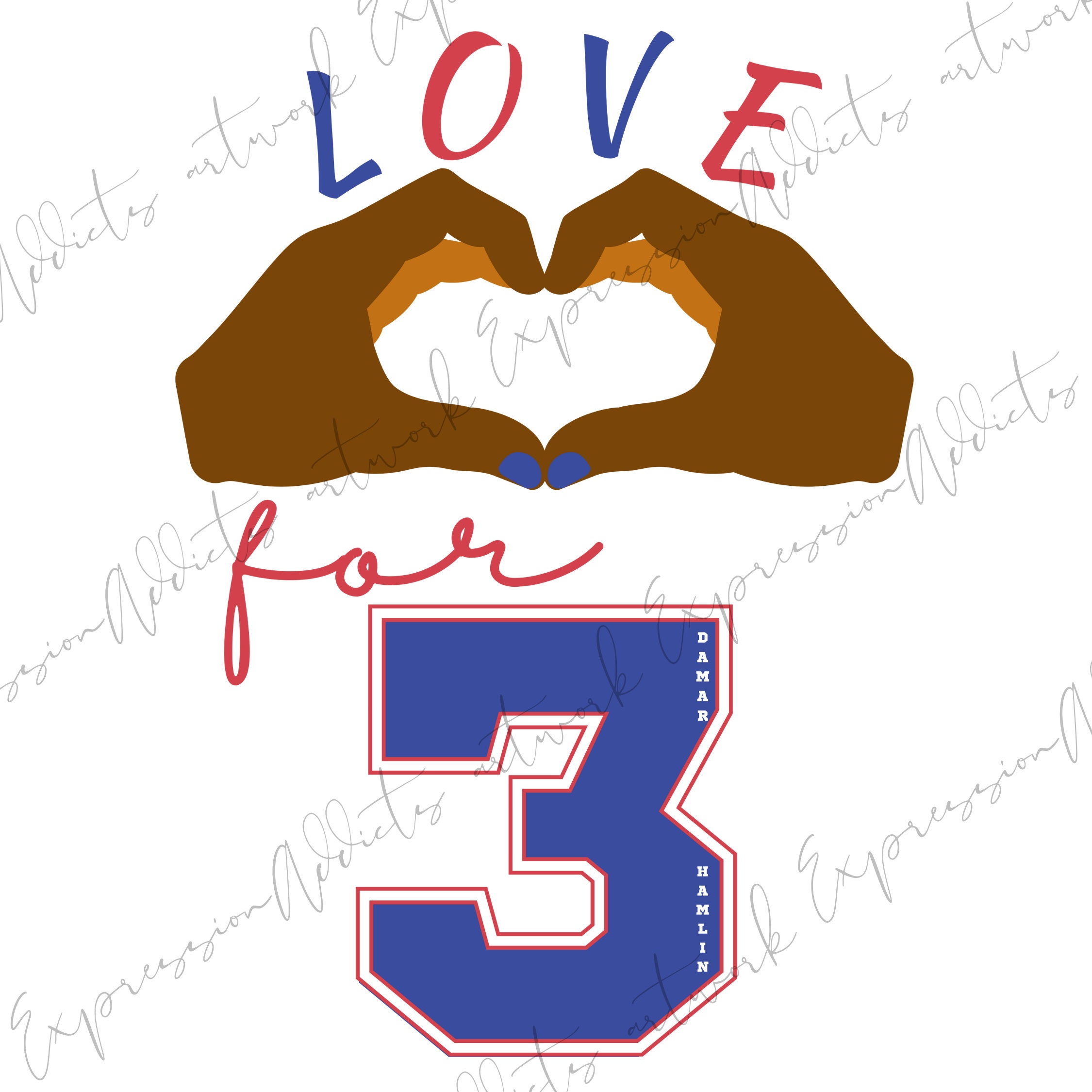 Love for 3 Damar Hamlin Svg Png Pray for Damar Hamlin Png Svg - Etsy