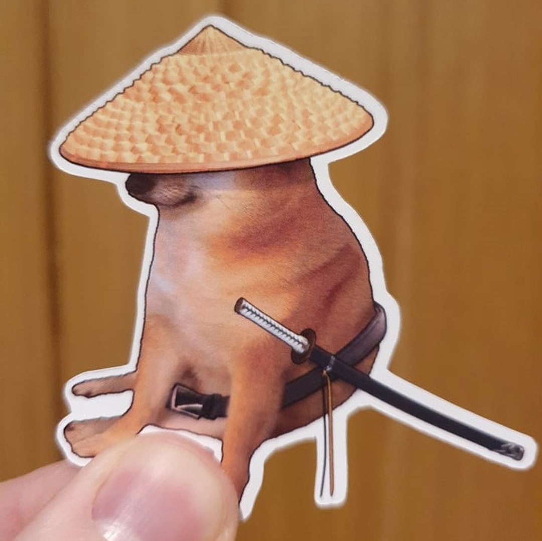 2 Cheems Samurai Meme Doge Glossy Stickers Swole Doge Vs - Etsy Hong Kong