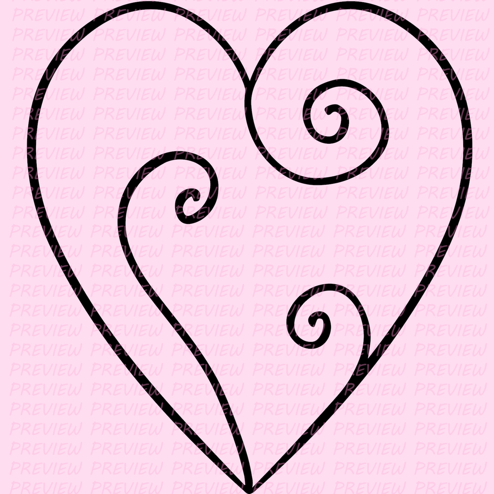 3 Unique Heart Designs, PNG, Hand Drawn Heart, Open Heart, Doodle Heart ...