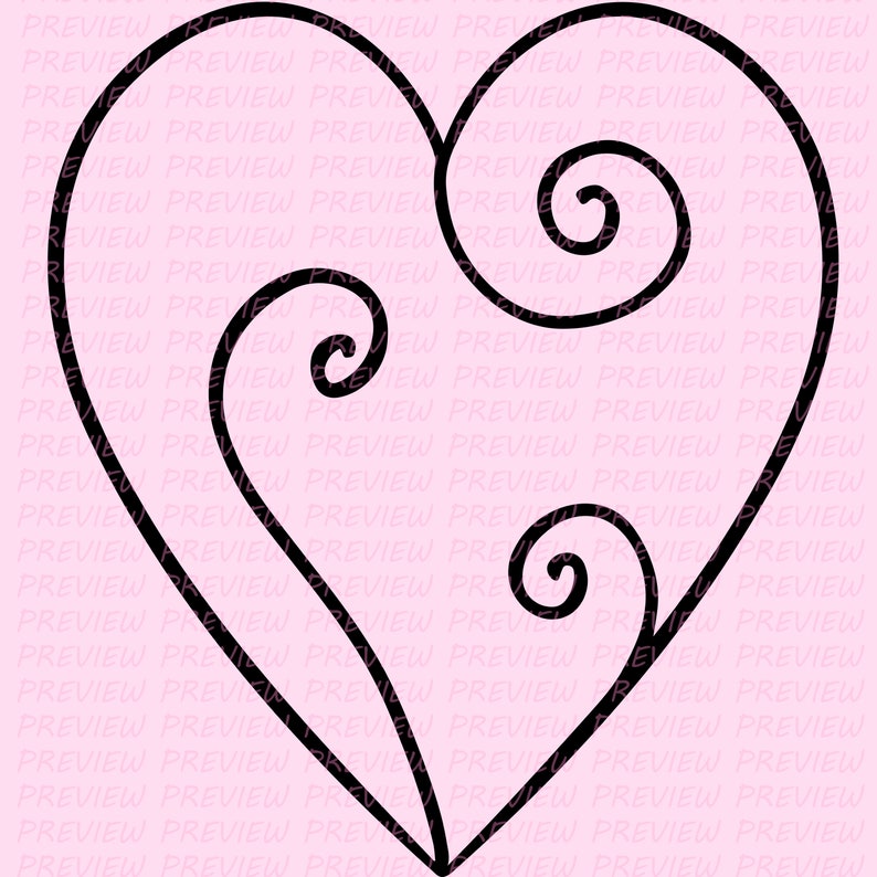 3 Unique Heart Designs PNG Hand Drawn Heart Open Heart - Etsy