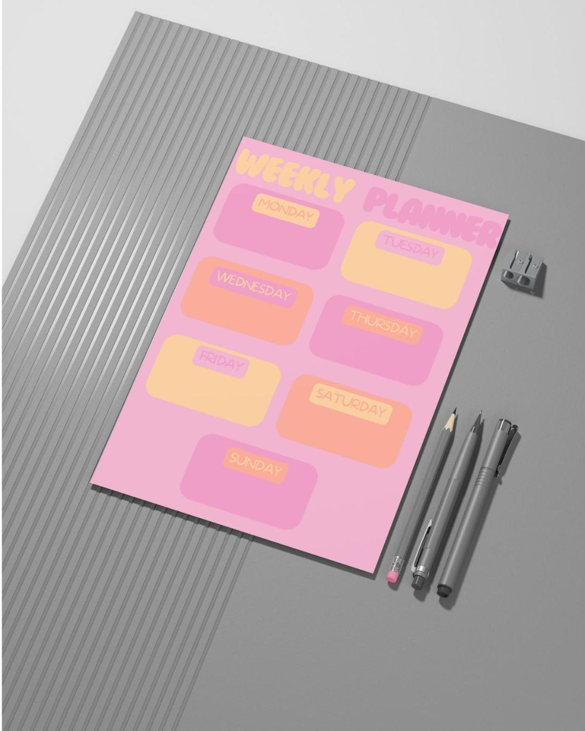 Colorful Weekly Planner Sheet - Etsy