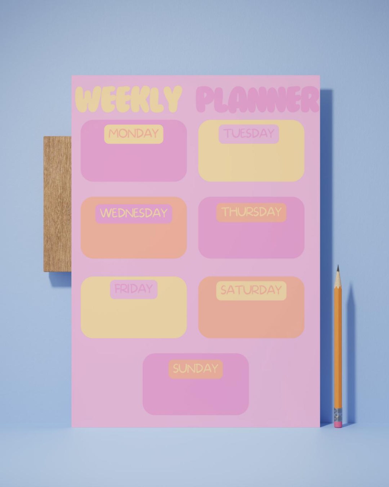 Colorful Weekly Planner Sheet - Etsy