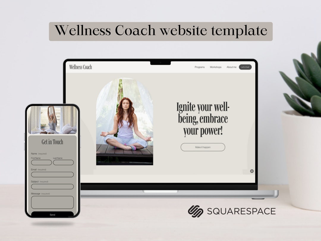Squarespace Wellness Coach Website Template, Coach Website Template ...