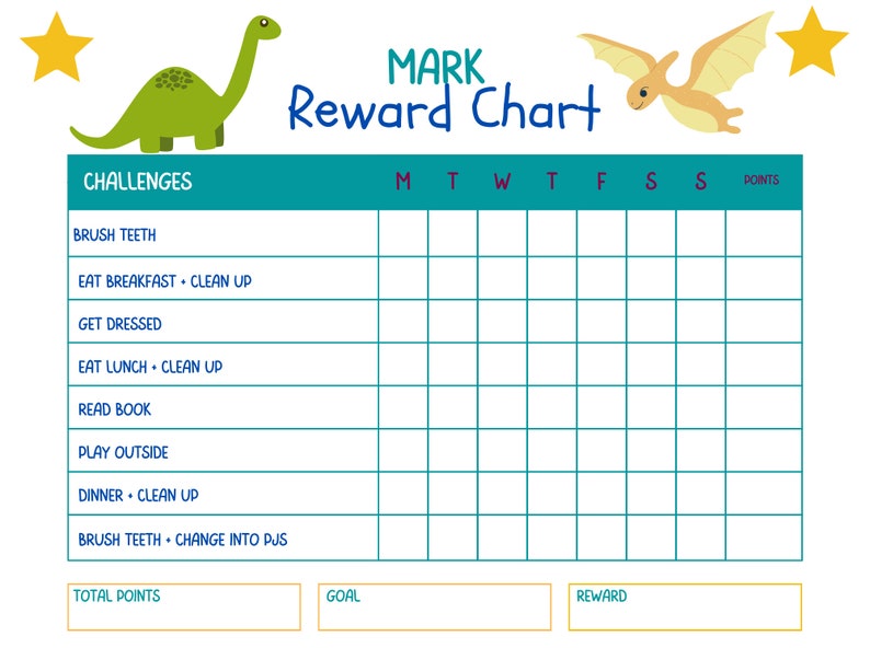 Reward Chart for Toddlers - Etsy