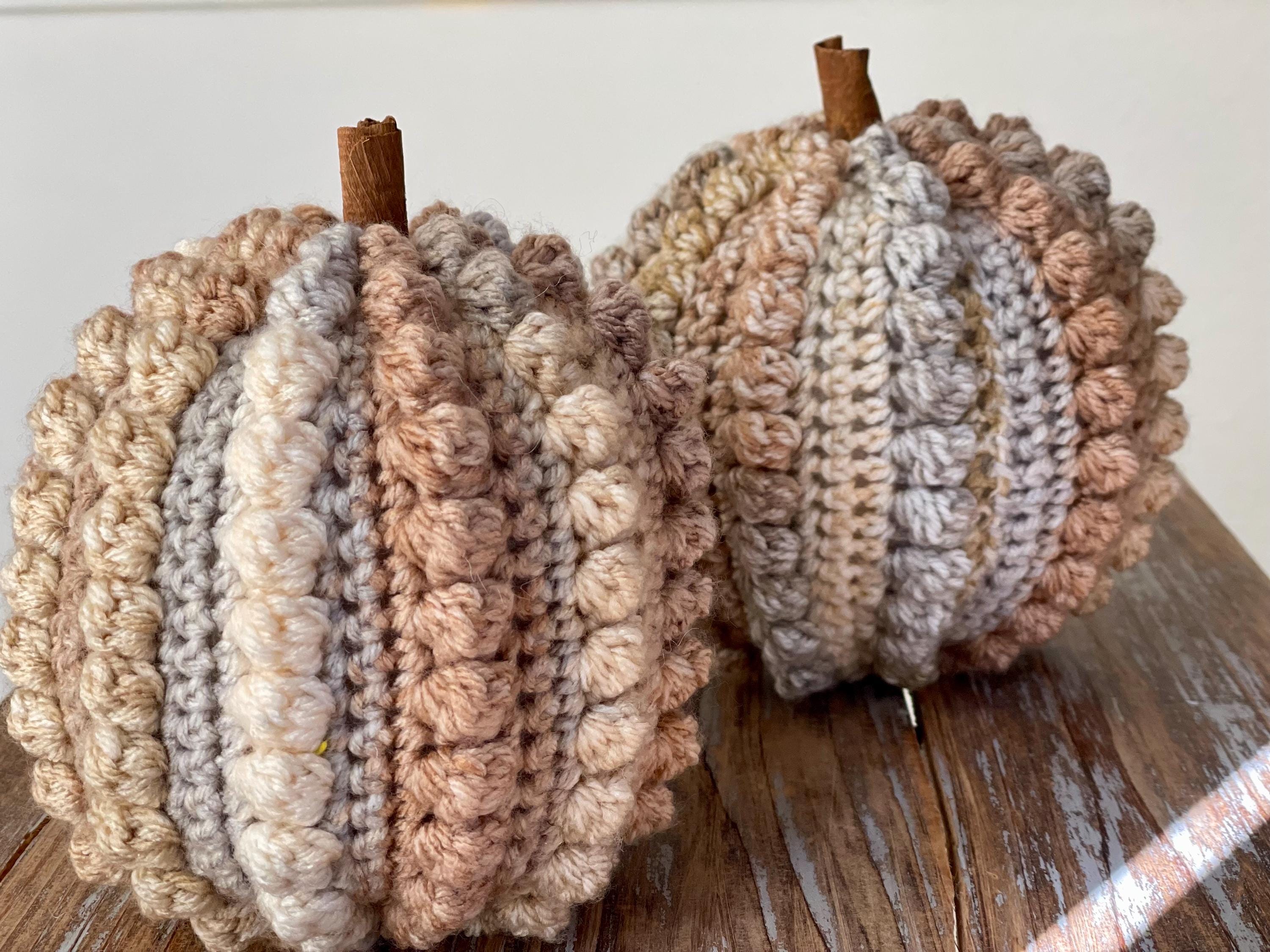 Fall Pumpkin Decor, Crochet Pumpkin, Earth Tones - Etsy
