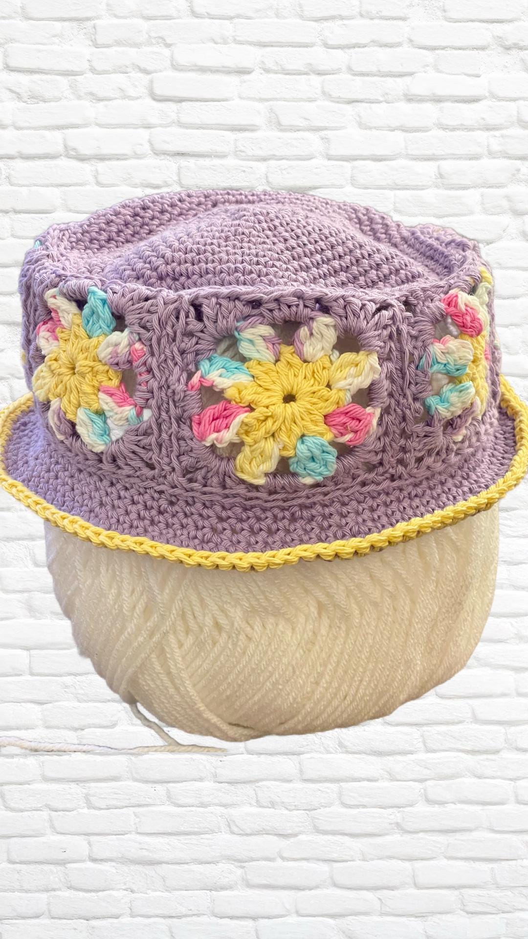 Bucket Hat, Crocheted Granny Stripe - Etsy