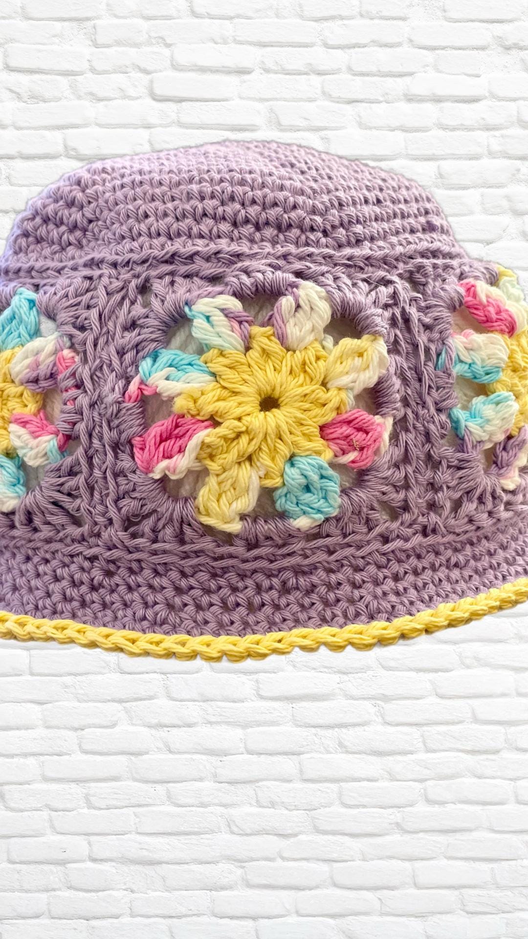 Bucket Hat, Crocheted Granny Stripe - Etsy