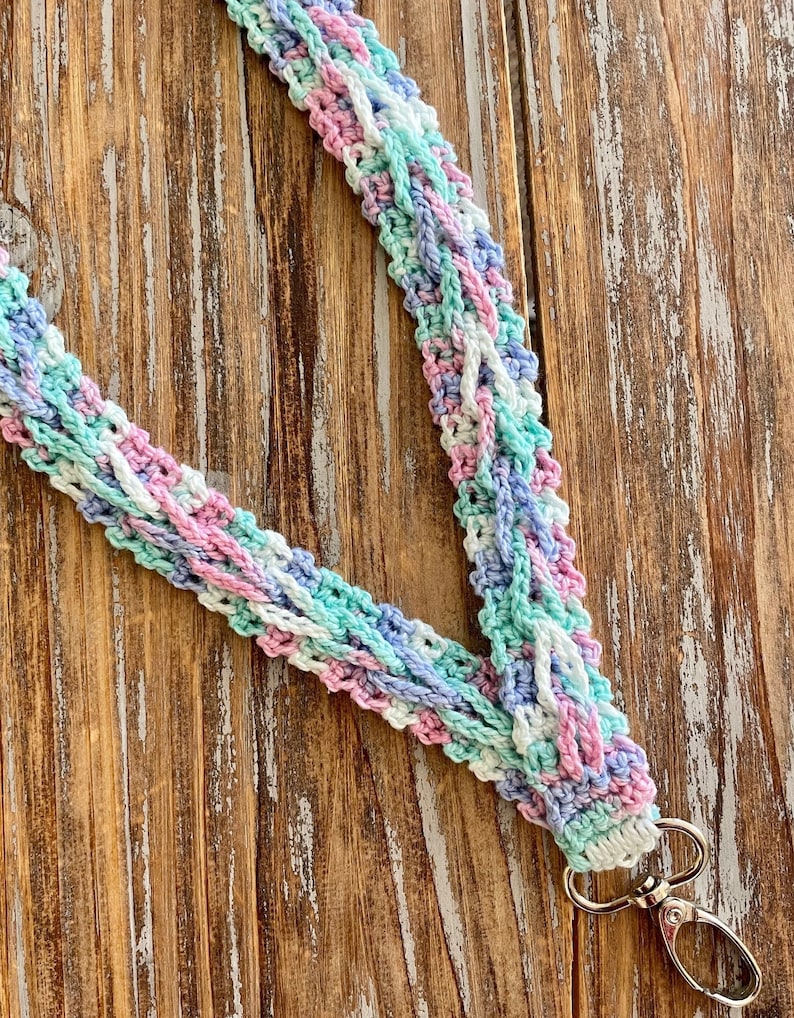 Boho Crocheted Lanyards in Cotton Fiber With Metal Lobster Clasp ...