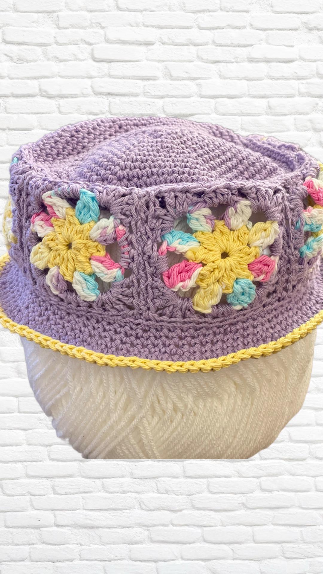 Bucket Hat, Crocheted Granny Stripe - Etsy