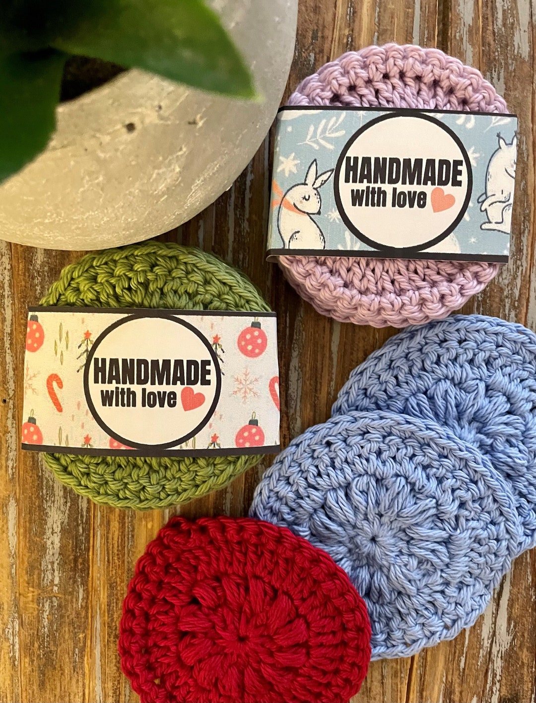 Crocheted Face Scrubbies - 5 Pack - Etsy