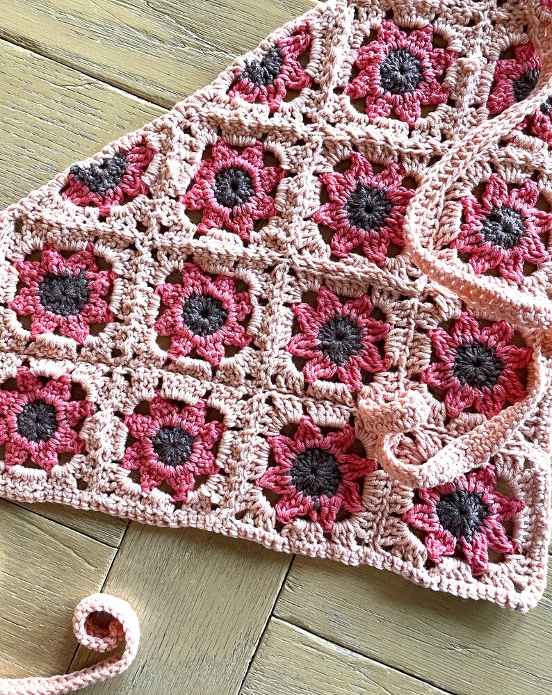 Crocheted Granny Square Bandana - Etsy