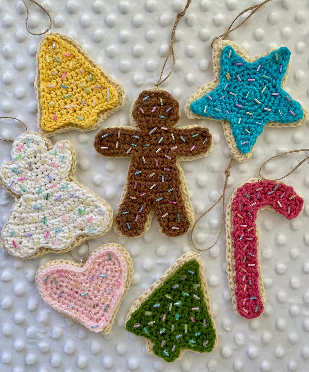 Christmas Ornaments, Crochet Sugar Cookies Collection - Etsy