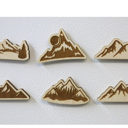 Camping Magnets Wooden Fridge Magnets Peak Magnetic - Etsy