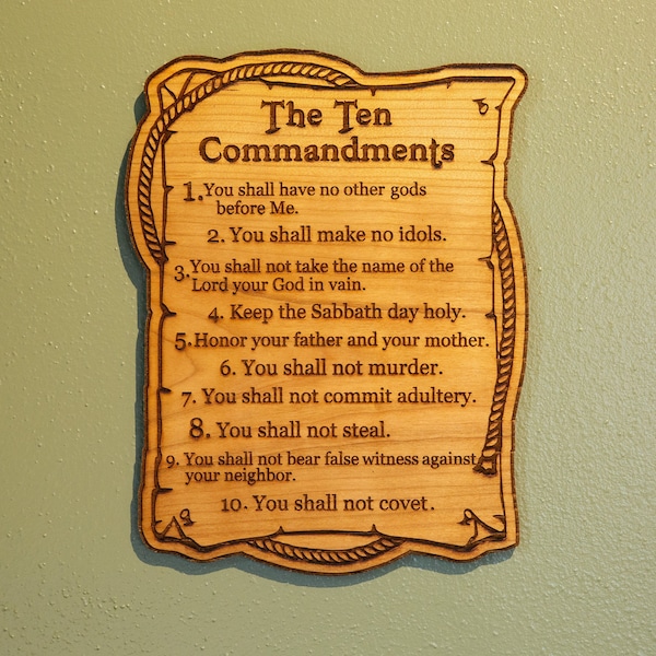 Ten Catholic Commandments Wall Art - Etsy