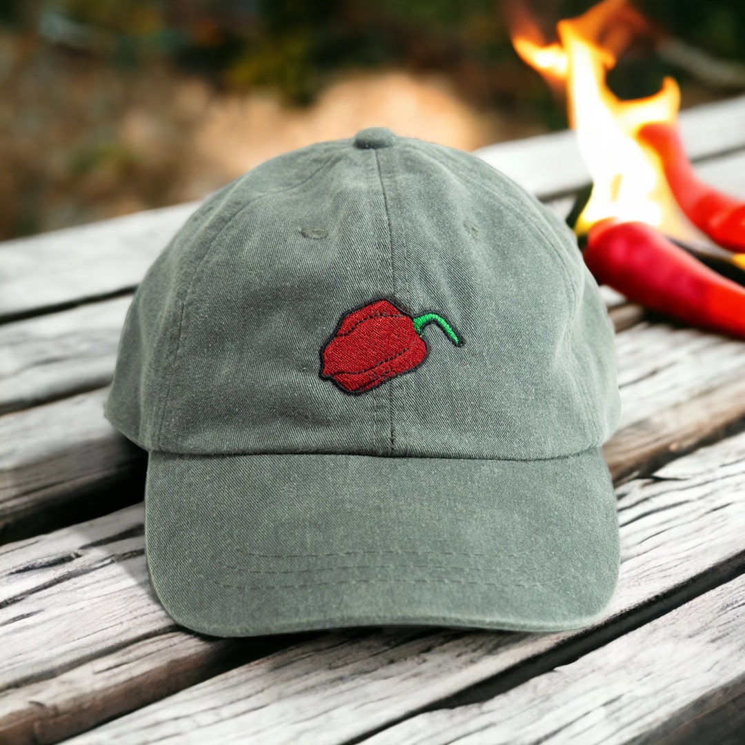 Spicy Pepper Dad Hat With Leather Strap - Choose Your Heat! - Etsy
