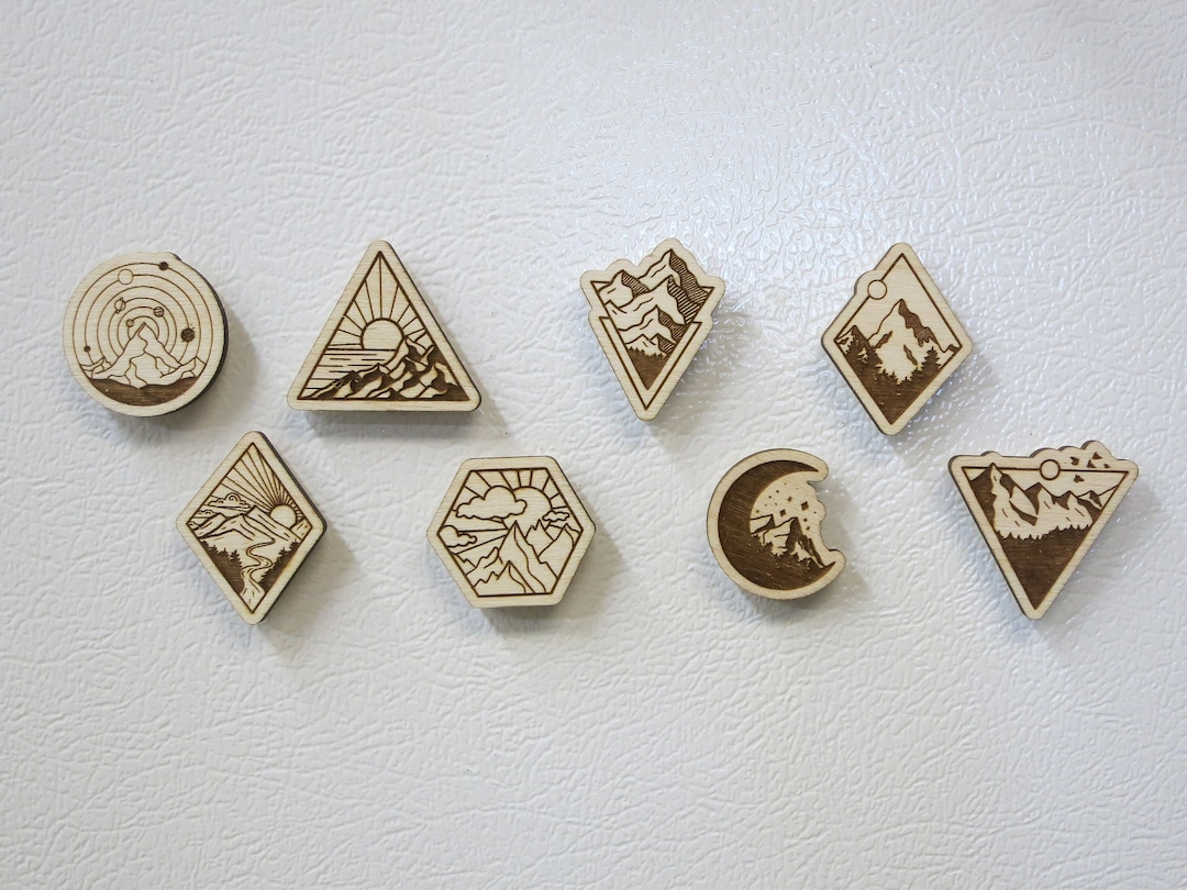 Adventure Mountain Magnets Wooden | Fridge Magnets | Peak Magnetic ...