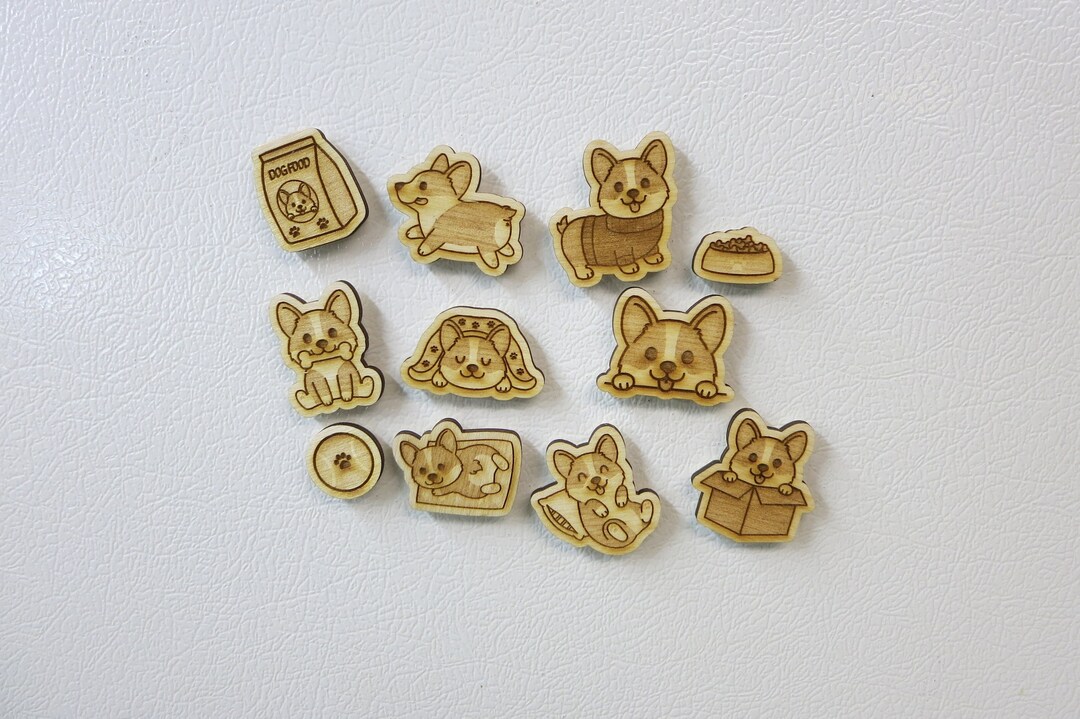 Cute Corgi Magnets - Dog Lover Magnets, Dog Refrigerator Magnets, Dog ...