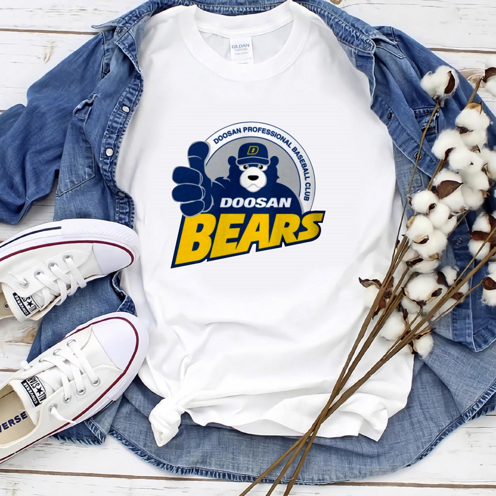 Doosan bears kbo ao den unisex t-shirt hoodie crewneck | Etsy