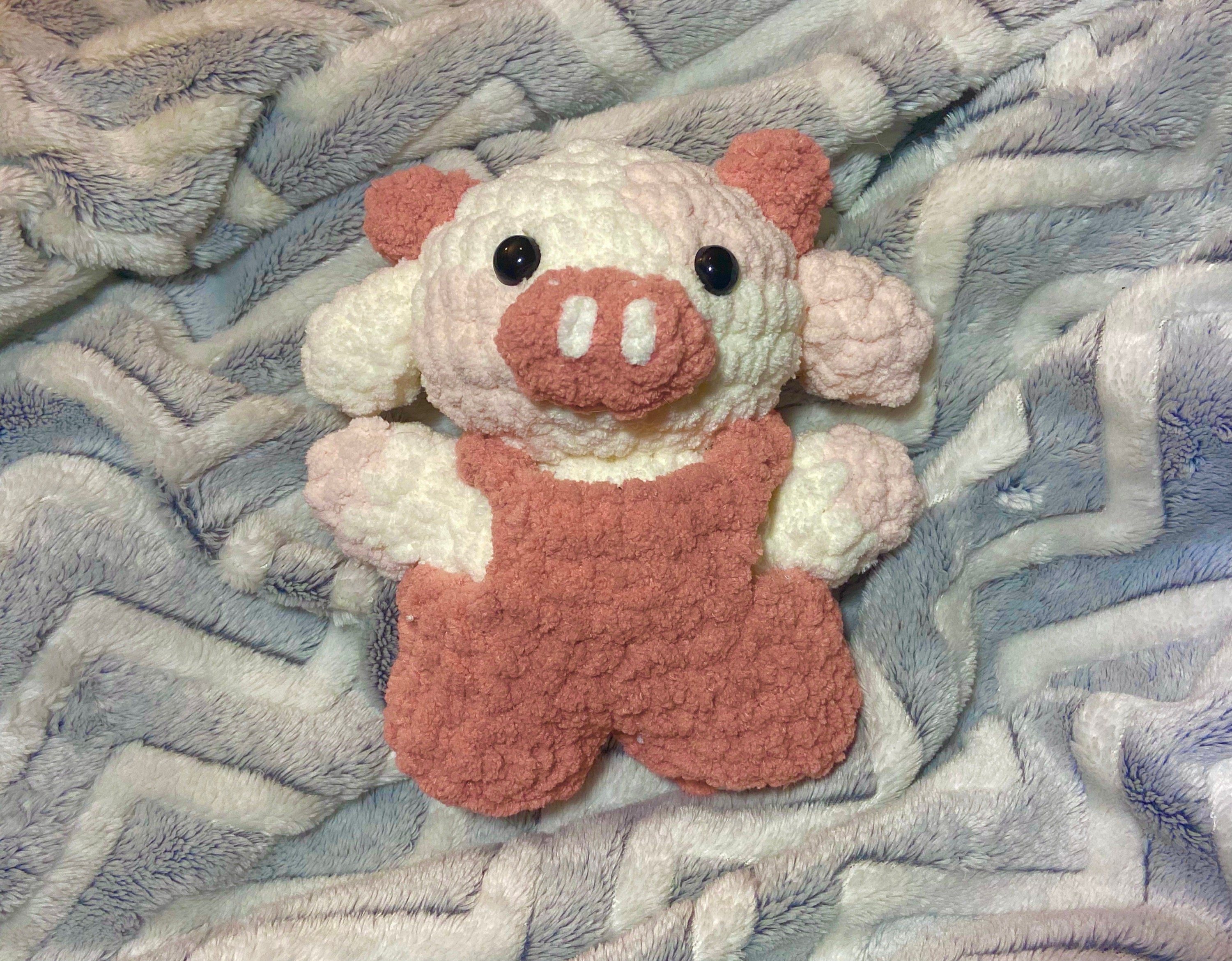 Crocheted Strawberry Cow With Overalls - Etsy