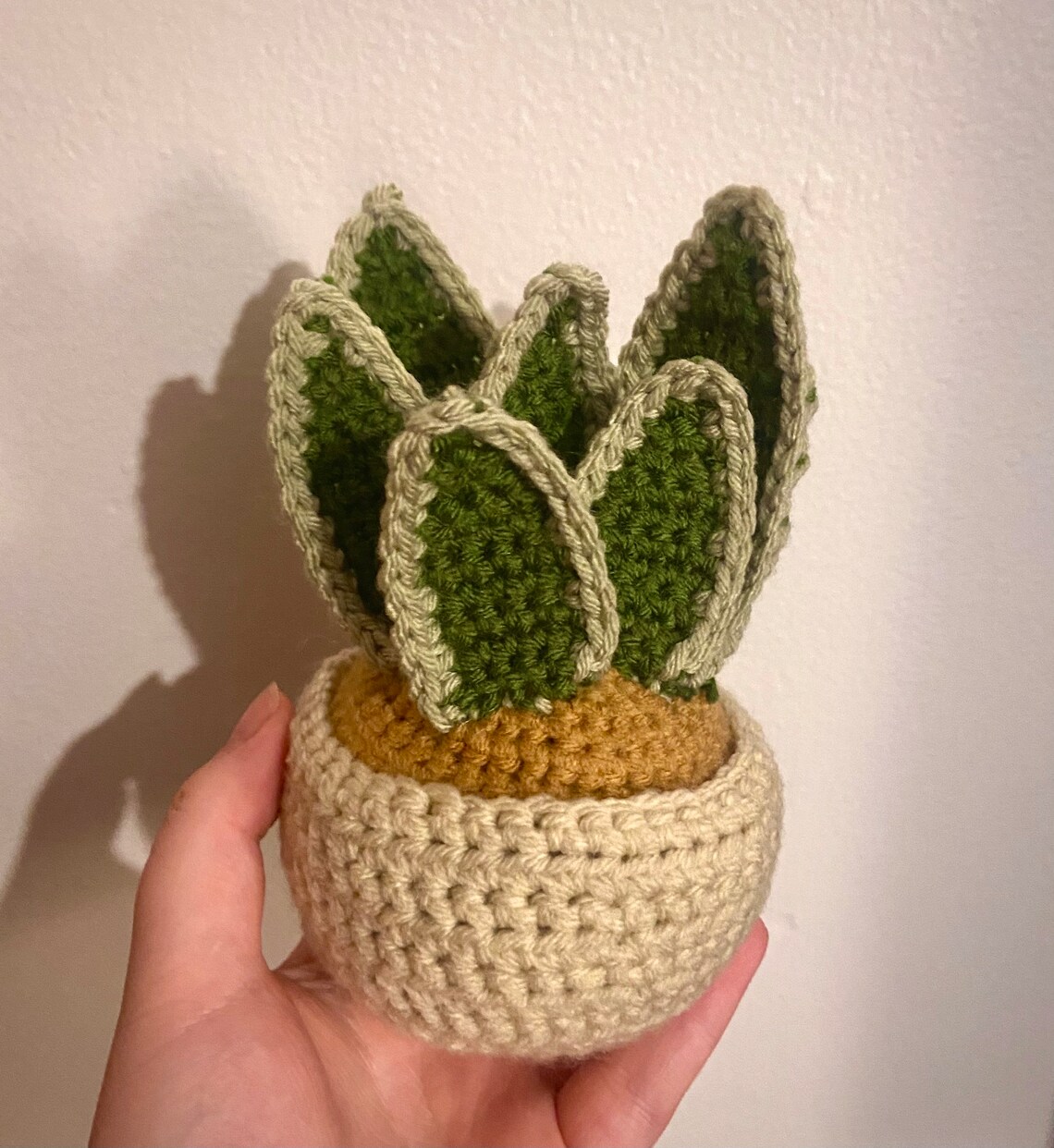 Handmade Crochet Snake Plant - Etsy