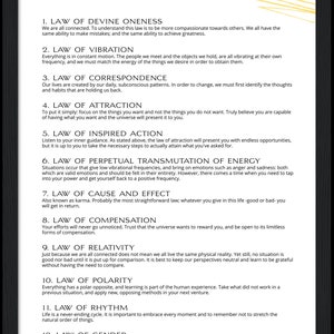 The 12 Universal Laws Framed Poster - Etsy