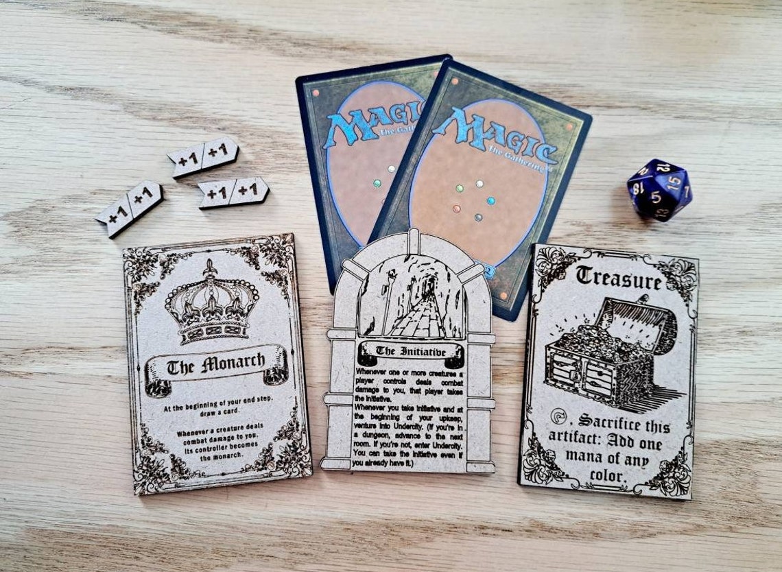 MTG Tokens Treasure Token the Monarch the Initiative Magic - Etsy