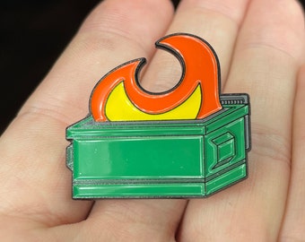 Dumpster Fire Pin - Etsy