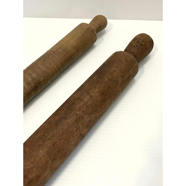 Antique Wooden Rolling Pins: Primitive One Piece Grooved Oat Crusher ...
