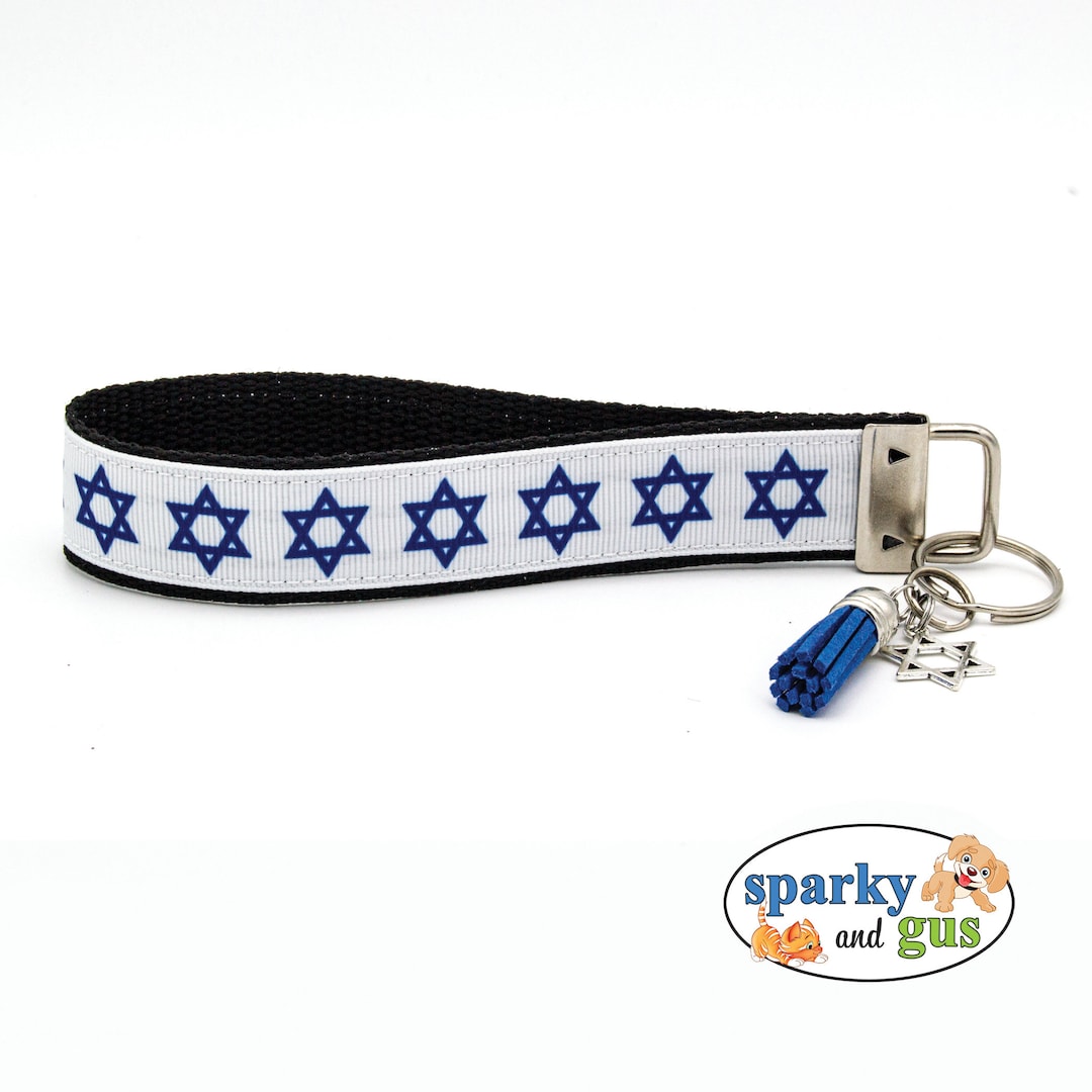 Star of David Key Fob With Tassel | Jewish Keychain | Includes Charm ...