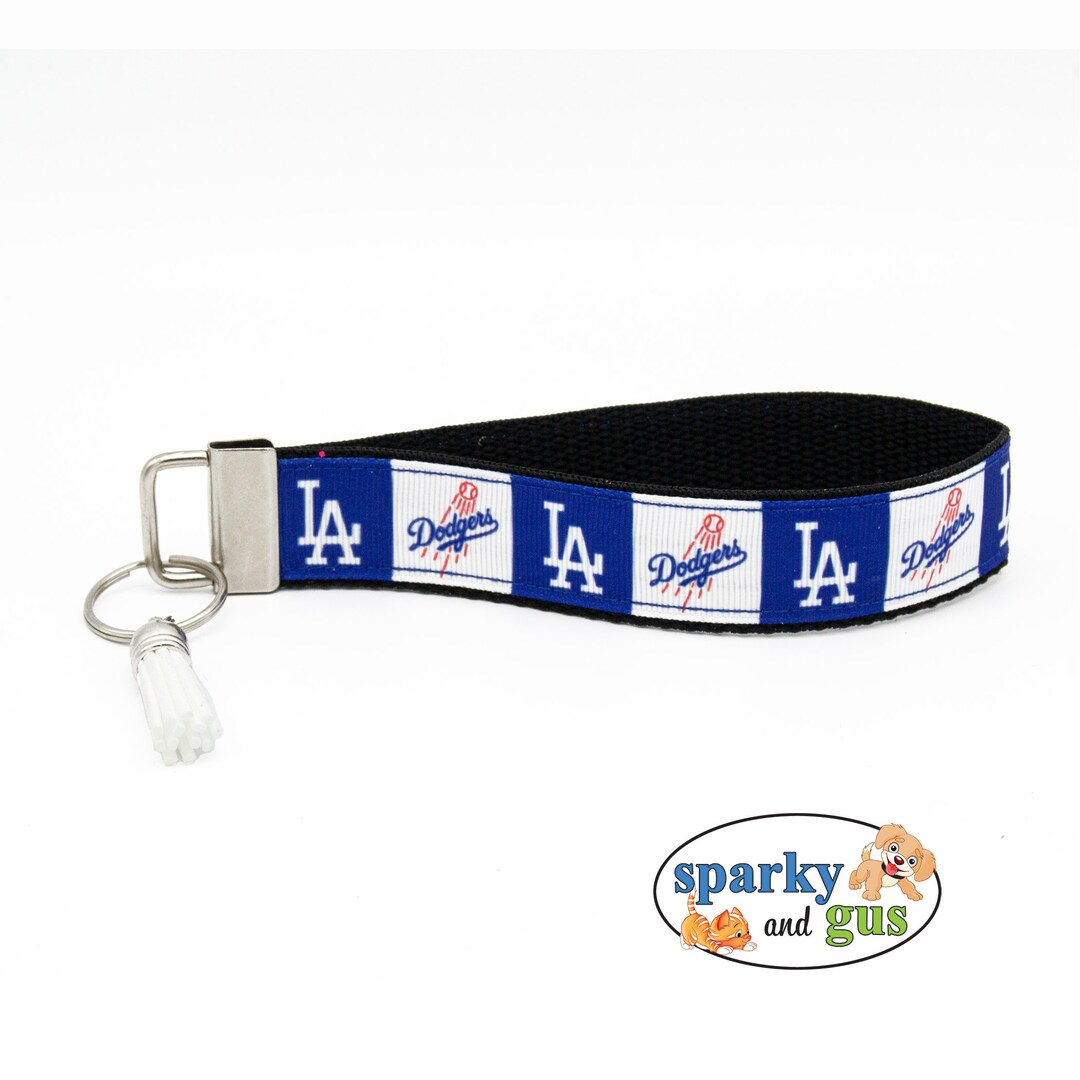 LA Dodgers Inspired Keychain With Tassel | MLB Key Fob | Large, Regular ...