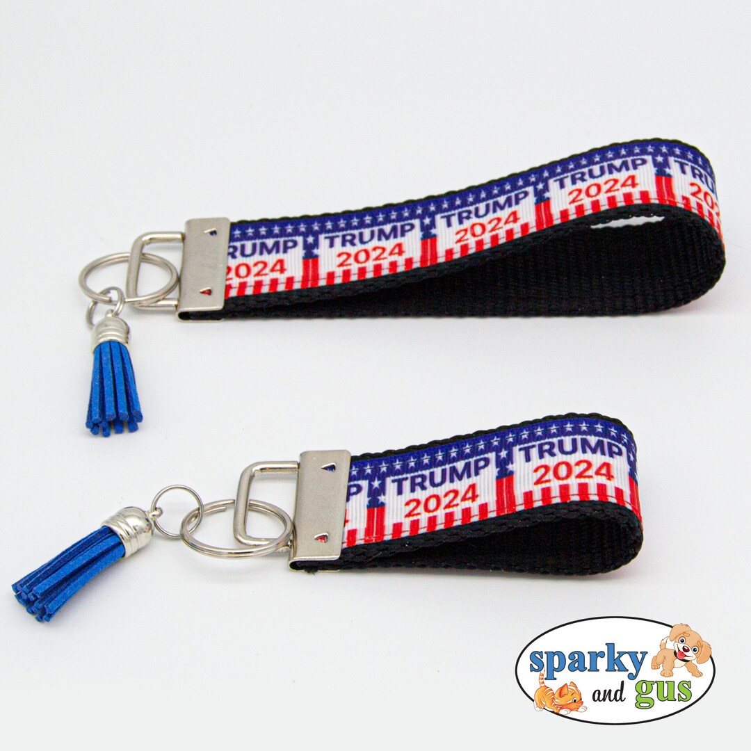 Trump 2024 Keychain With Tassel | Trump 2024 Key Fob | Regular or Mini ...