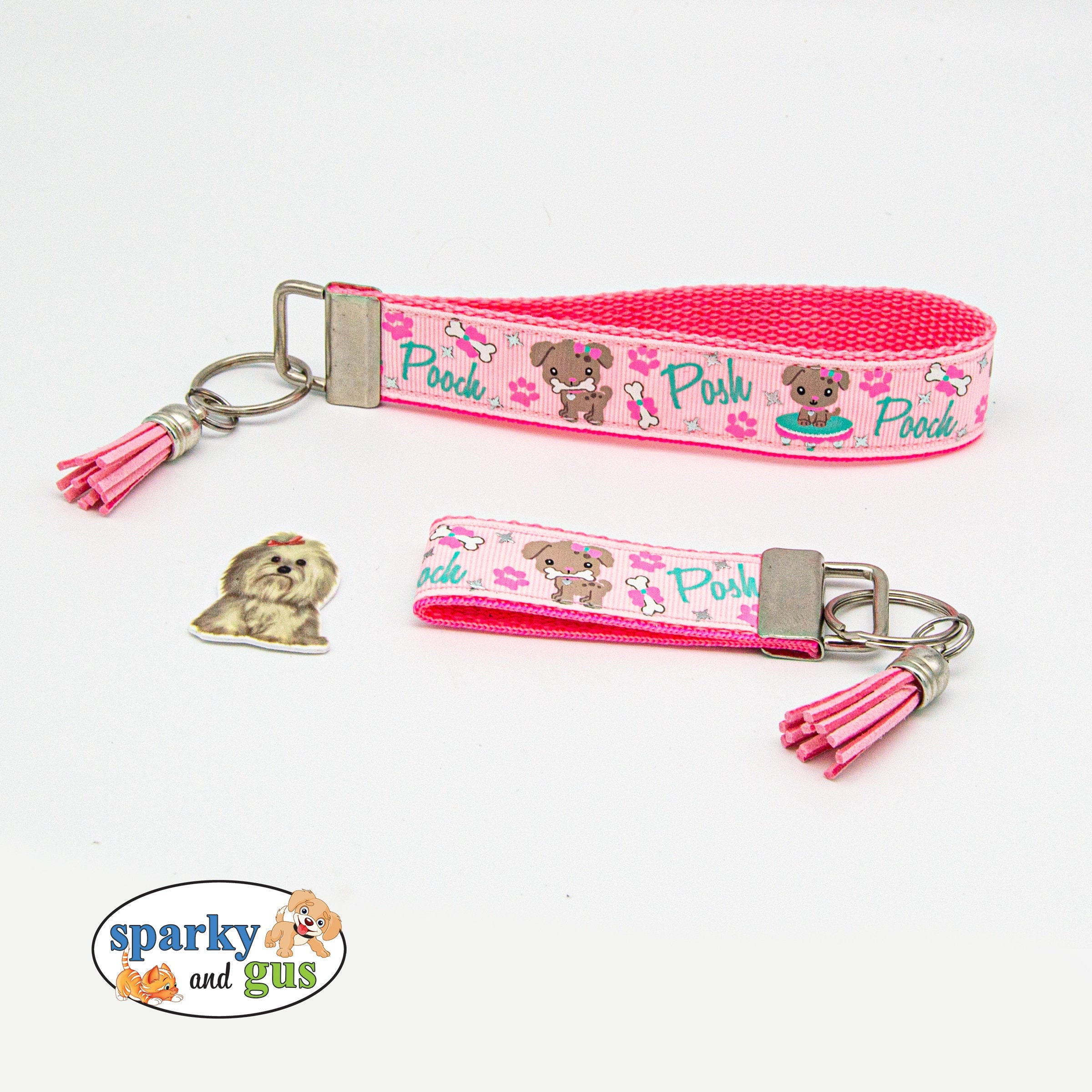 Fancy Dog Keychain With Tassel Pink Posh Pooch Key Fob - Etsy UK