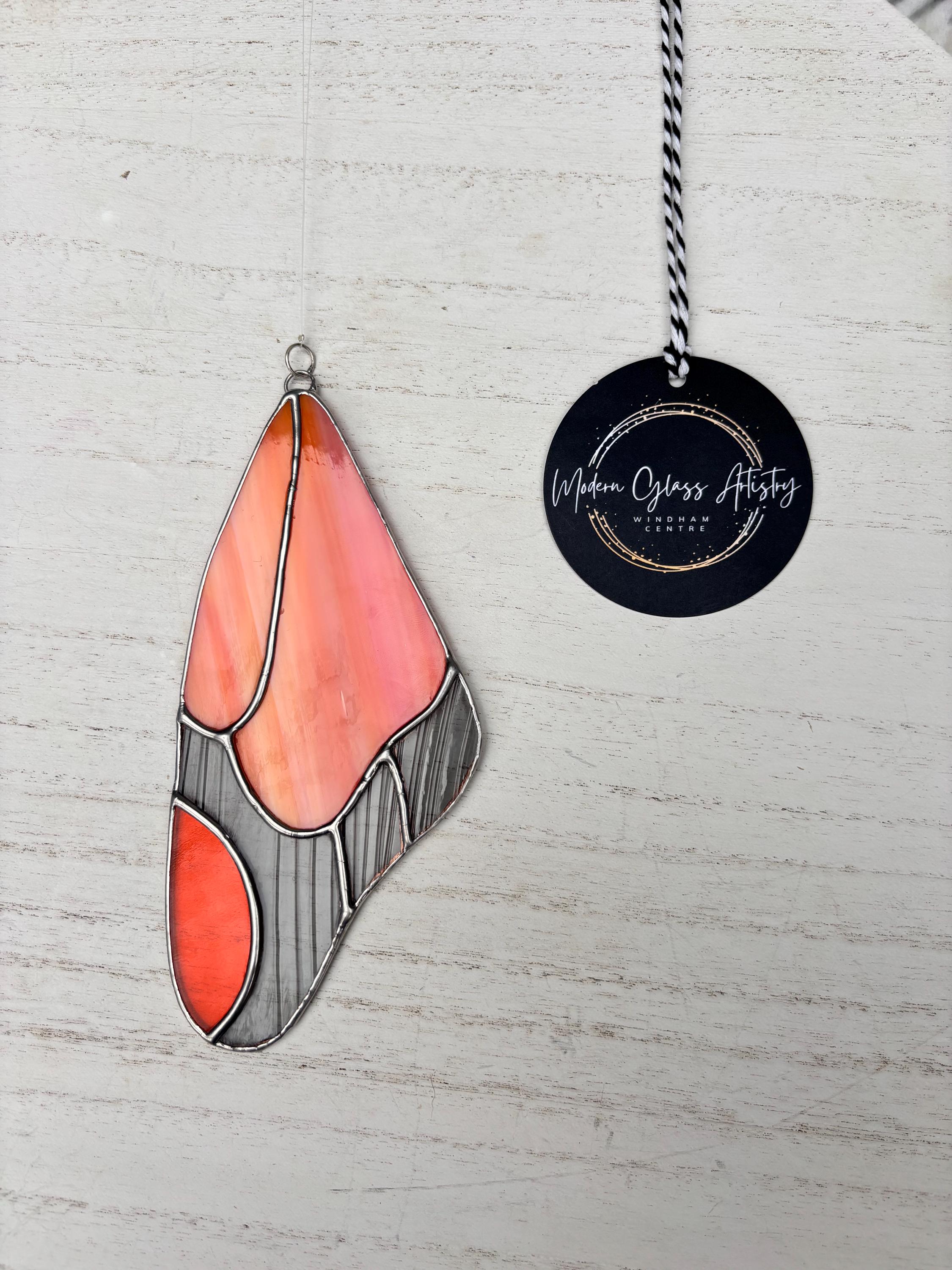 Stained Glass Butterfly Wing Suncatcher: Handcrafted Window Hanging - Etsy
