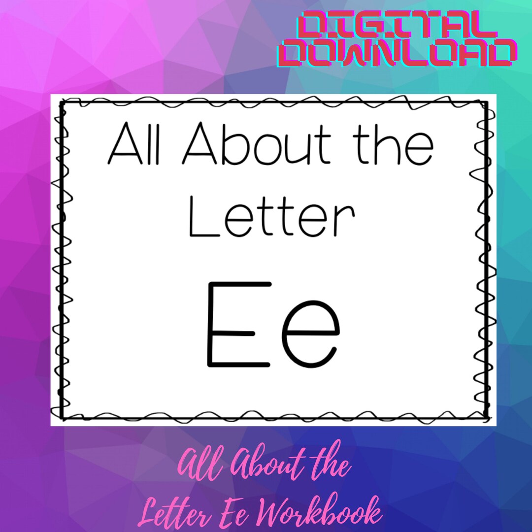 Alles über den Buchstaben Ee Workbook Letter Ee Übungsblätter ABC ...