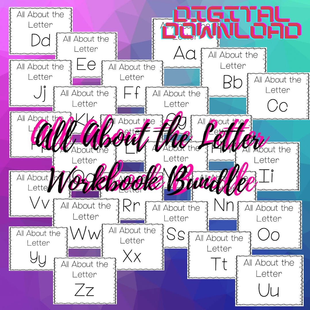 All About the Letter Workbook Bundle Letters A-Z Practice - Etsy