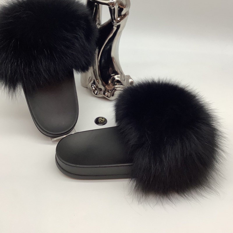 Fluffy Slides - Etsy