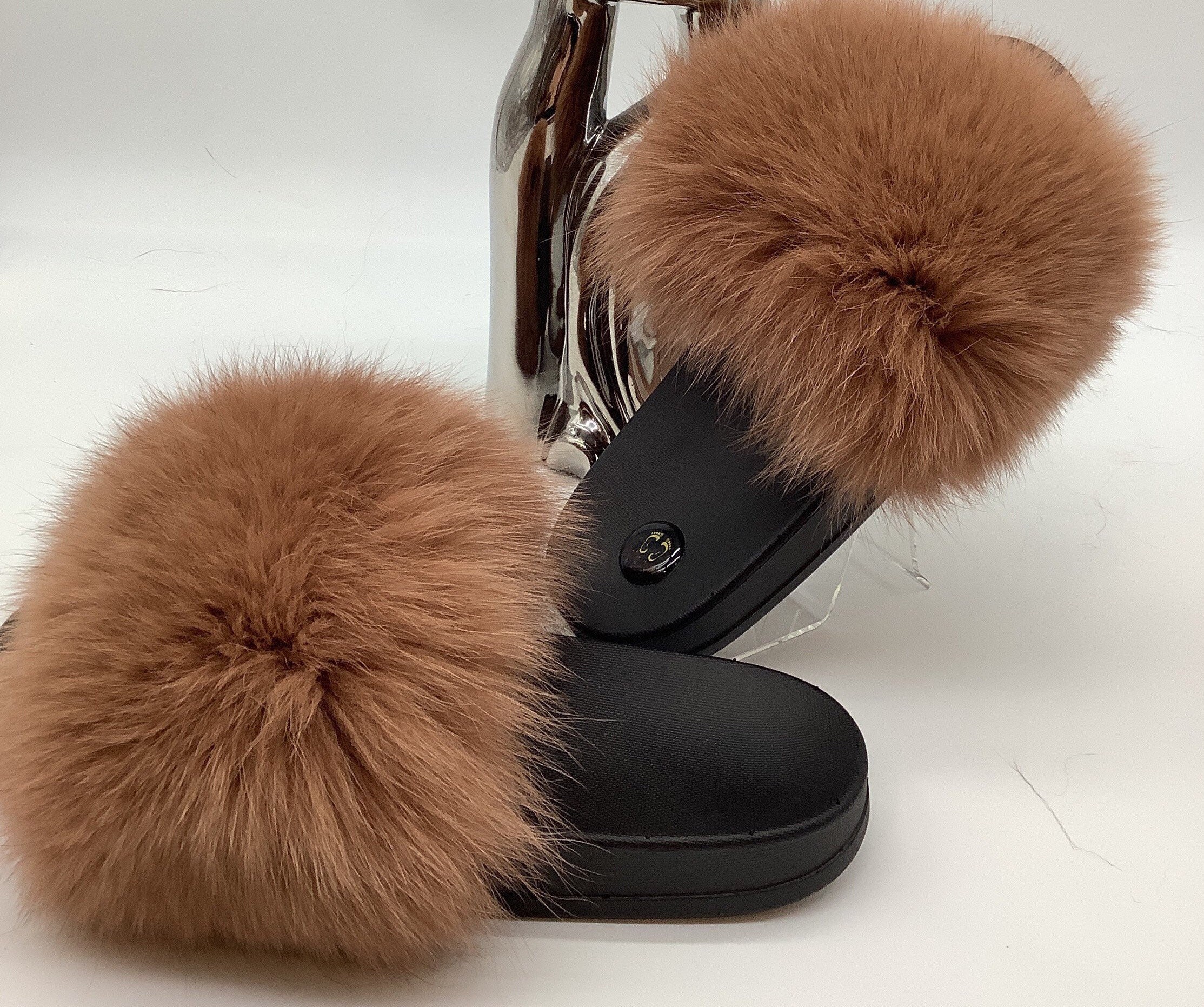 Echte Fuchspelz Slides Fuchs Hausschuhe Beige Flauschigen - Etsy.de